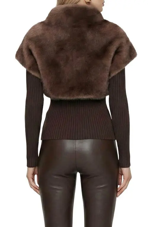 LYLA GRANT Fur-free Sable Bolero