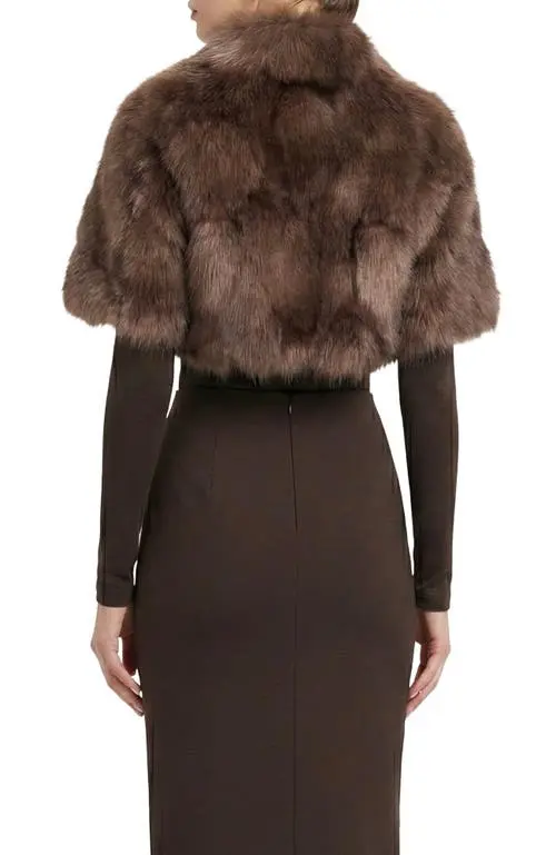 LYLA GRANT Fur-free Fox Short Bolero