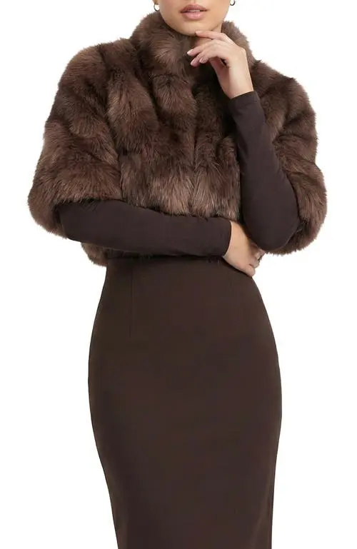 LYLA GRANT Fur-free Fox Short Bolero
