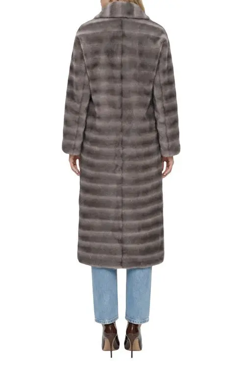 LYLA GRANT Fur-free Mink Horizontal Coat