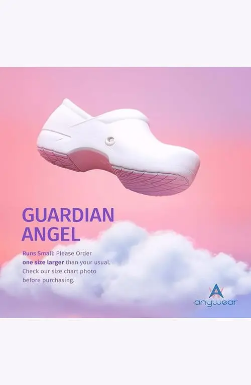 ANYWEAR Guardian Angel Nursing Clogs - White