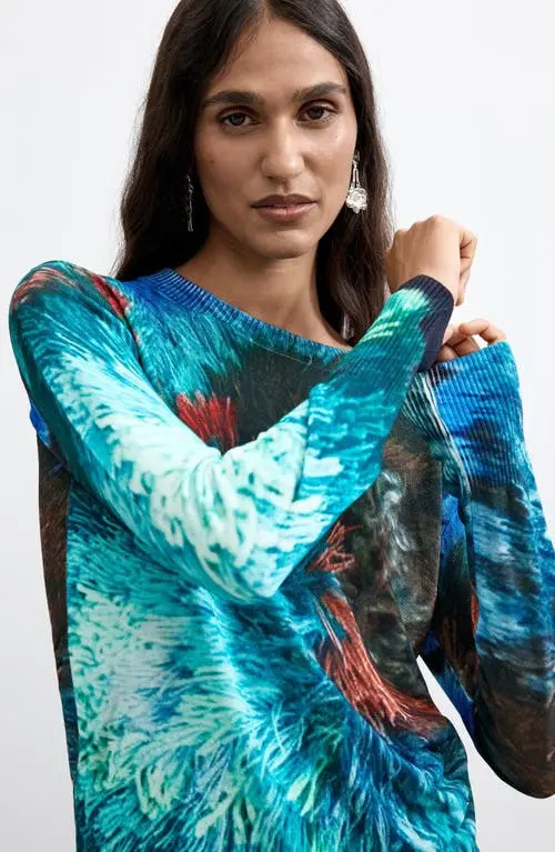 Desigual Graphic Lightweight Crewneck Sweater