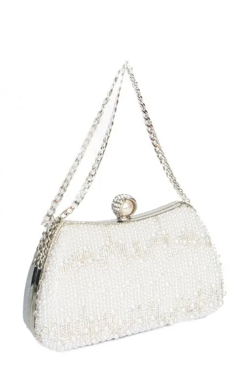 LAUREN LORRAINE Sonya Clutch - Silver