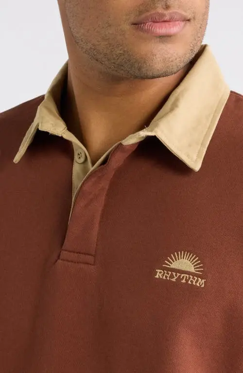 RHYTHM Heritage Bloom Cotton Rugby Polo