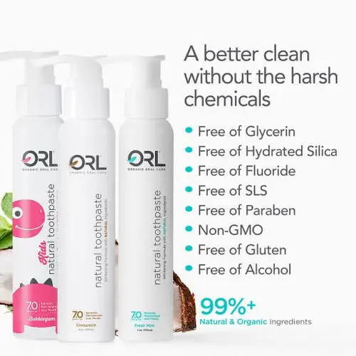 ORL Natural Hydroxyapatite Toothpaste 3-peat Combo