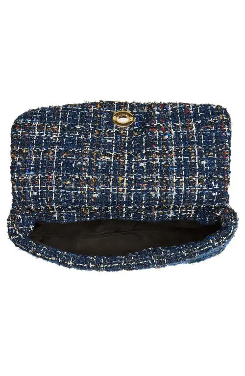 Mango Tweed Convertible Crossbody Bag - Navy