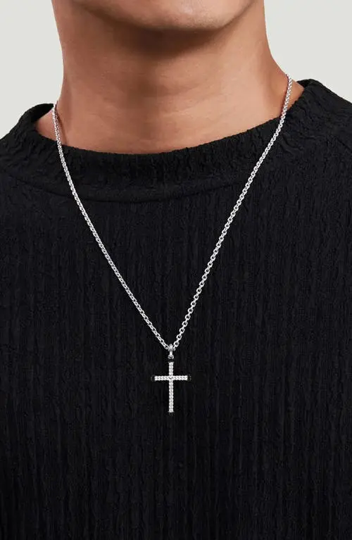 GABRIEL & CO. Hampton Black Spinel Cross Charm