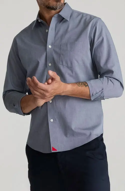 UNTUCKIT Pio Cesare Microdot Wrinkle Free Cotton Button-up Shirt