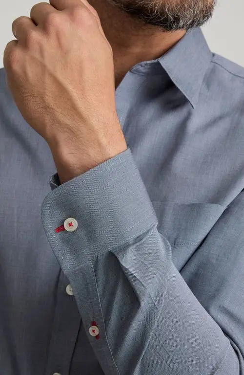 UNTUCKIT Pio Cesare Microdot Wrinkle Free Cotton Button-up Shirt