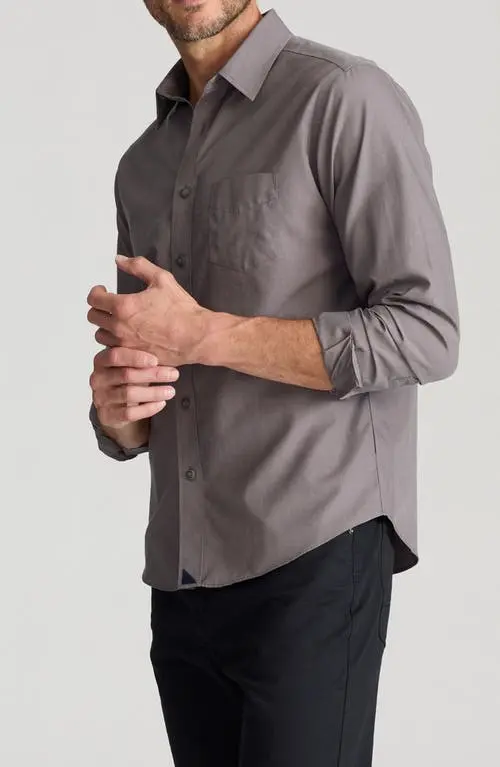 UNTUCKIT Sangiovese Solid Wrinkle Free Cotton Button-up Shirt