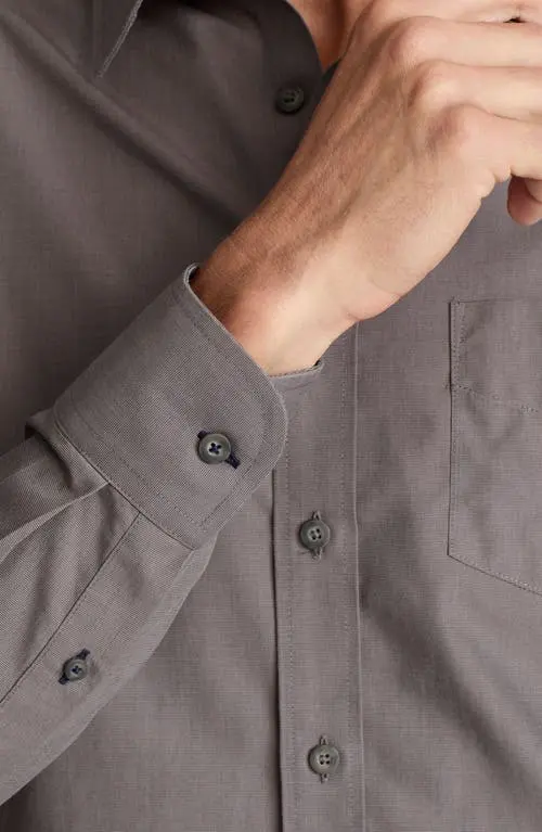 UNTUCKIT Sangiovese Solid Wrinkle Free Cotton Button-up Shirt