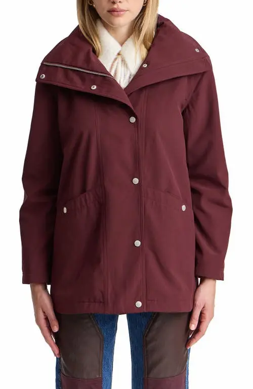 Avec Les Filles Funnel Neck Bonded Rain Jacket