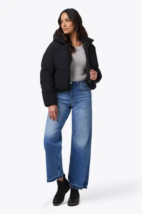 MOBILE WARMING Cloud Ix Crop Puffer Heated Jacket - Black