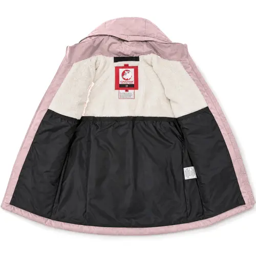 CANADA WEATHER GEAR Faux Fur Hood Bubble Puffer Coat - Blush