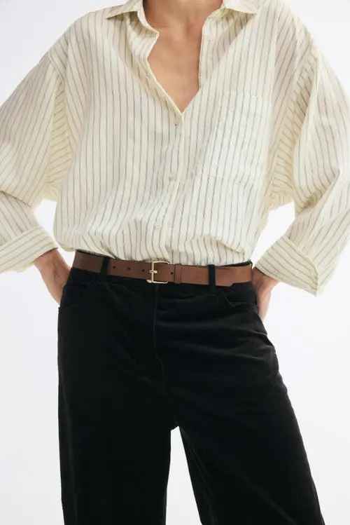 H&M Cotton Corduroy Pants - Black