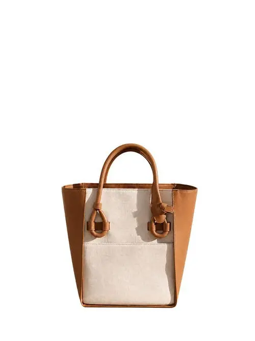 CALLAS MILANO North / South Tote Bag Canvas - Brandy
