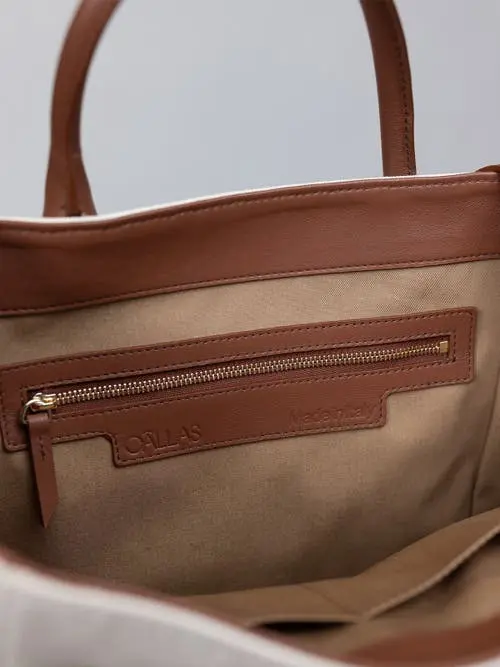 CALLAS MILANO North / South Tote Bag Canvas - Brandy