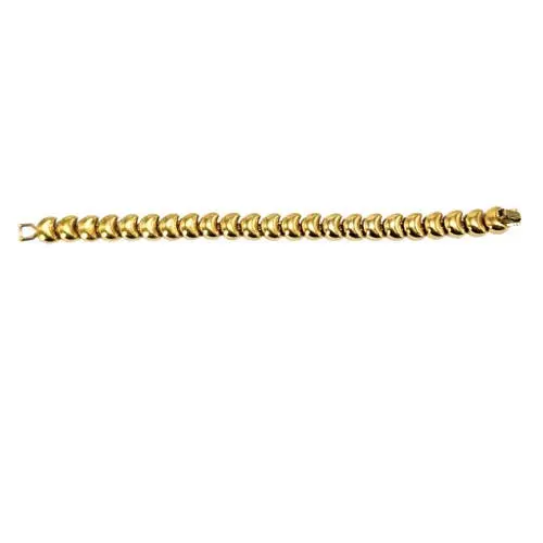 MADISON BEVERLY HILLS Vintage 1980s Tone Crescent Link Bracelet