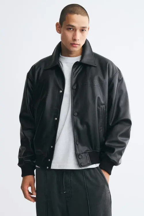 H&M Coated Baseball Jacket