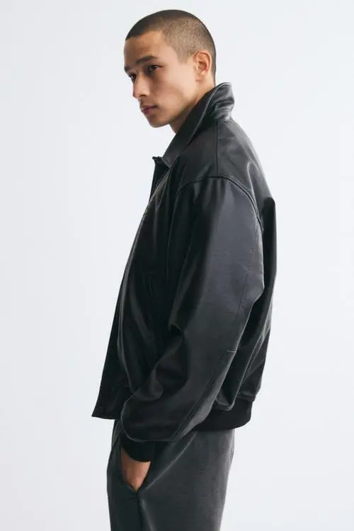H&M Coated Baseball Jacket