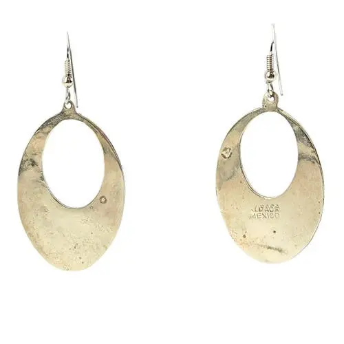 MADISON BEVERLY HILLS Vintage 1970s Abalone Inlay Dangle Earrings