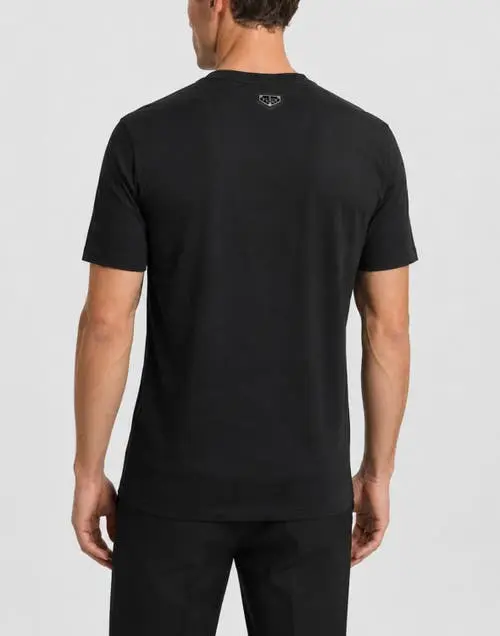 Philipp Plein Jersey T-shirt Skull Metallic Neon - Black
