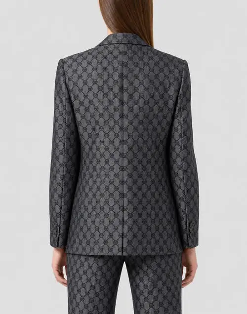 Philipp Plein Double-breasted Dame Fit Blazer Monogram