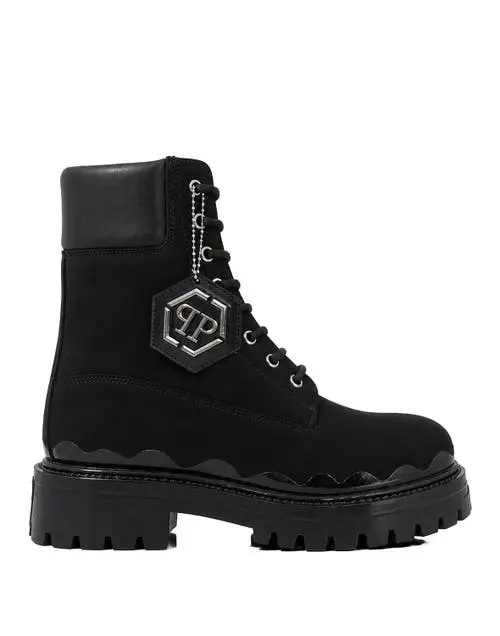 Philipp Plein Nabuk Lace-up Boots Immersed