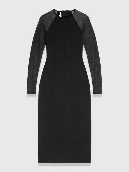 The Fold Sculpted Stretch Knit Midi Dress