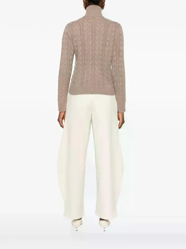 Max Mara Libero Cable-knit Quarter-zip Sweater