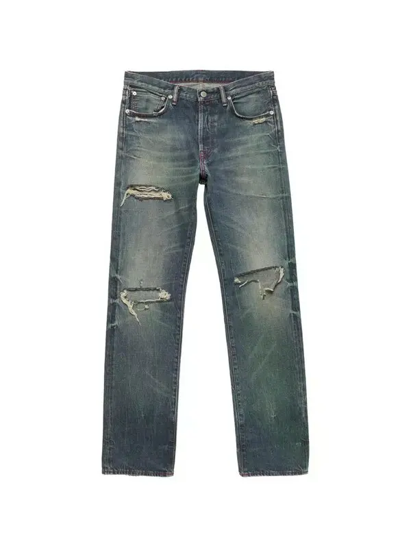 Acne Studios Re-edition Worn Jeans 1996m Mid Waist Straight Leg
