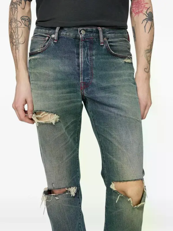 Acne Studios Re-edition Worn Jeans 1996m Mid Waist Straight Leg
