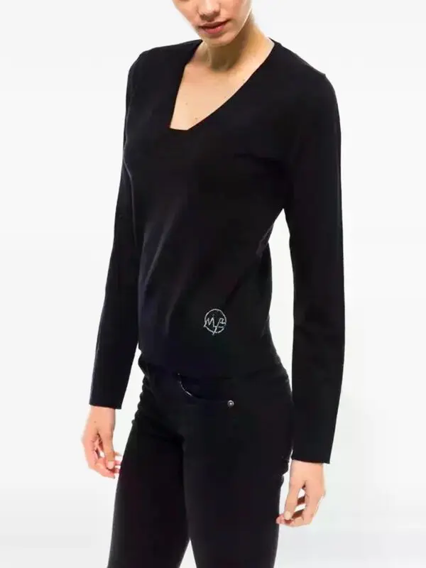 MONTANA BLU V-neck Merino-wool Sweater