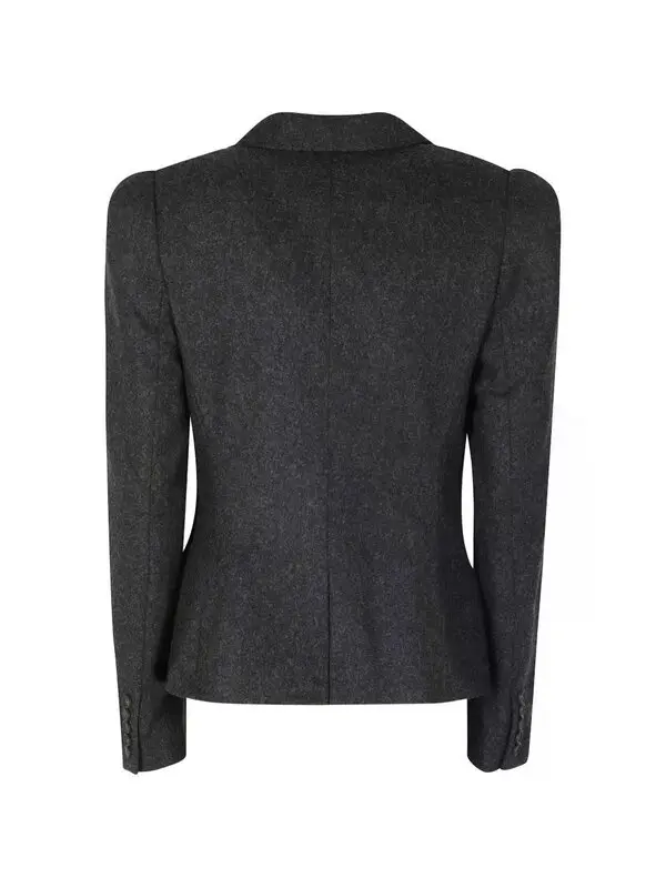 7 For All Mankind Puff-shoulder Single-breasted Blazer