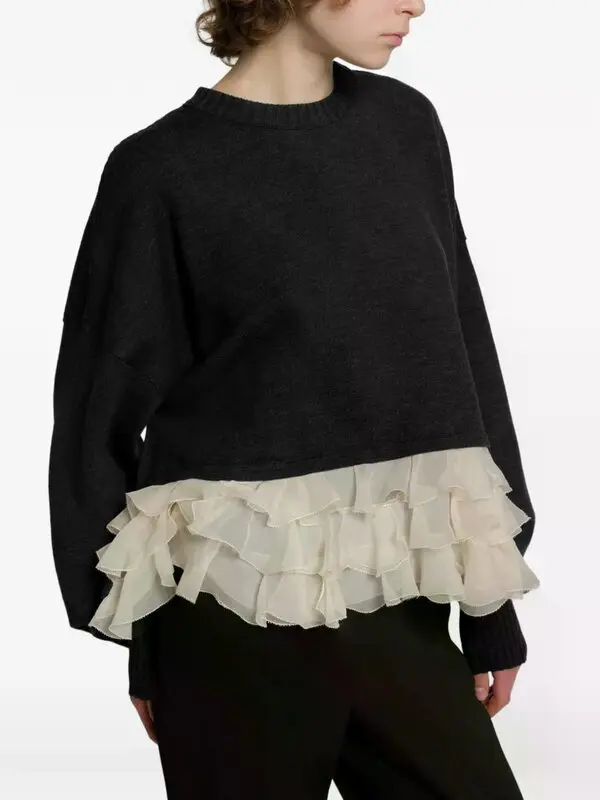 Alberta Ferretti Ruffle-trimmed Sweater