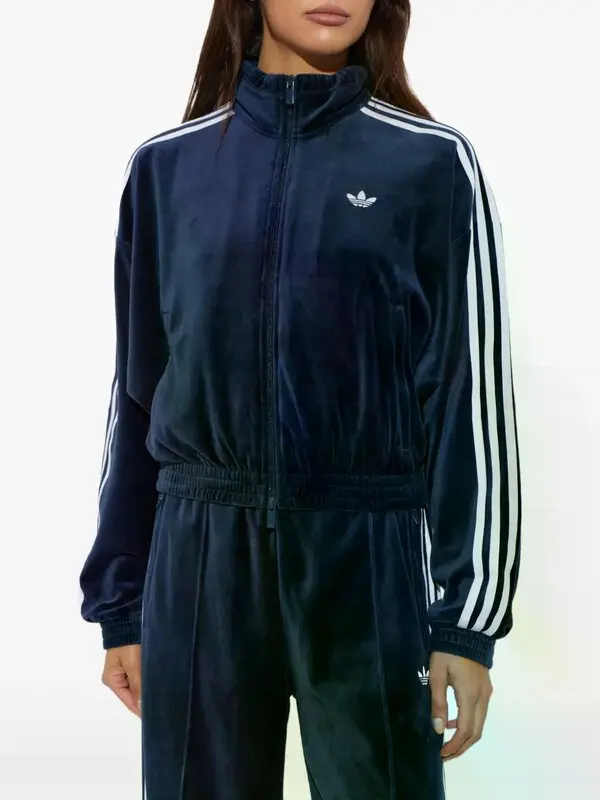 Adidas Velour Zip-up Sweatshirt