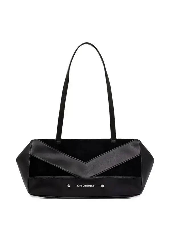 Karl Lagerfeld Suede-panel Leather Shoulder Bag