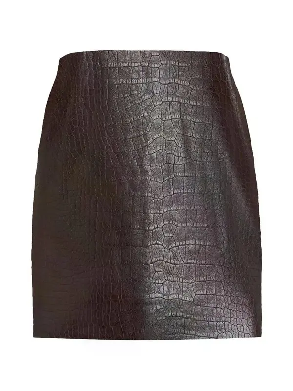 Wolford Embossed Alligator-effect Fitted Mini Skirt