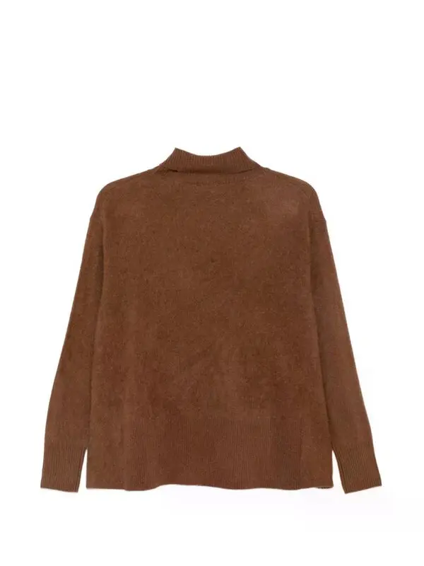 C.T.PLAGE Roll-neck Side-slit Sweater