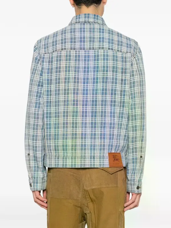 Burberry Darwen Check-print Denim Jacket