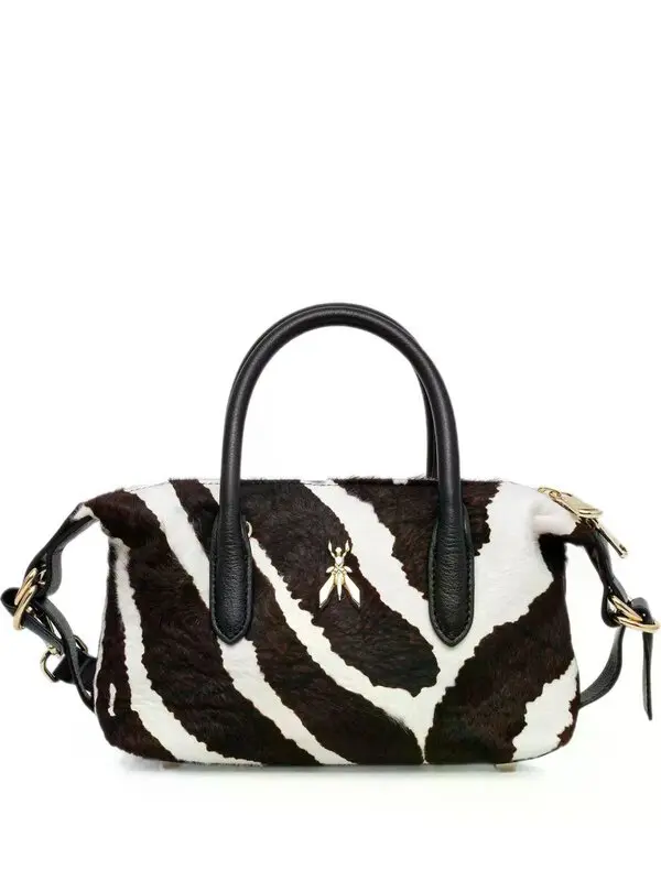 Patrizia Pepe Zebra-print Fly Tote Bag - Brown