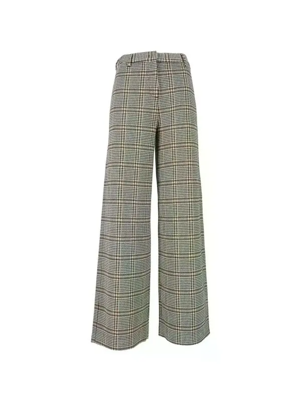 Fabiana Filippi Check-pattern Wide-leg Trousers