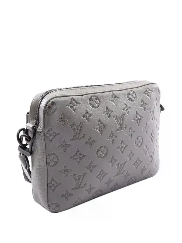 LOUIS VUITTON 2021-2026 Monogram Shadow Trio Messenger Crossbody Bag - Grey