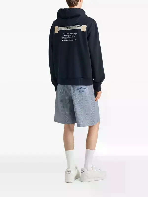 Givenchy Couture Seam Striped Bermuda Shorts In Cotton
