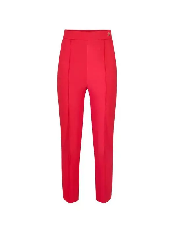 Elisabetta Franchi Technical Fabric Trousers - Red