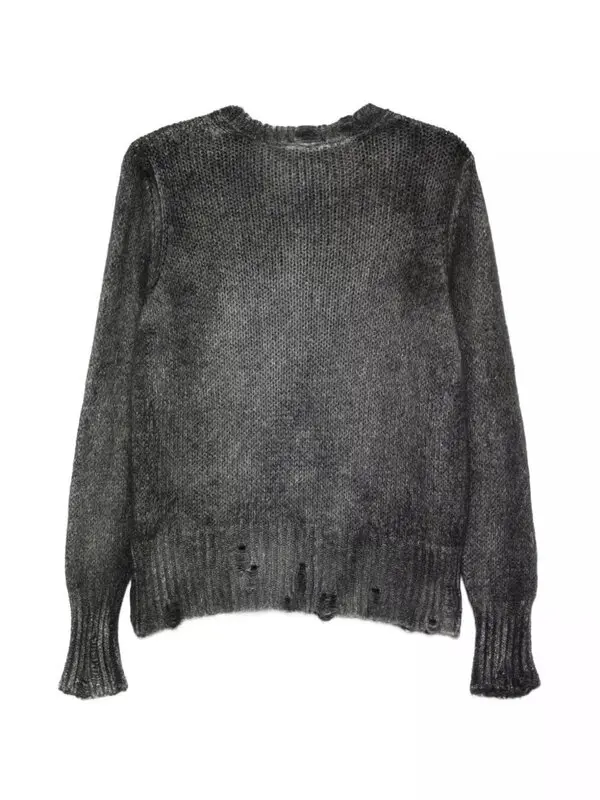 Avant Toi Distressed Mélange-effect Sweater