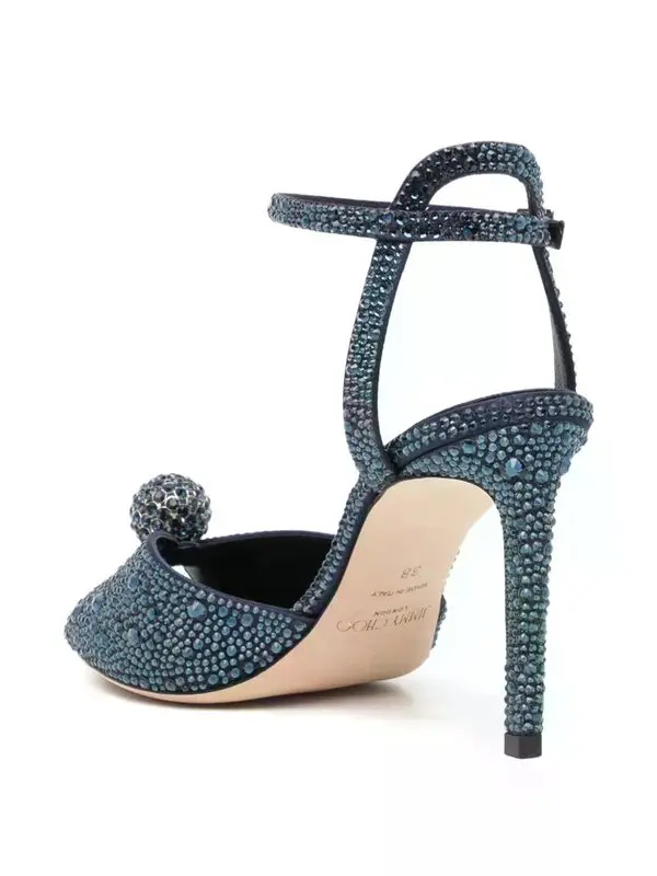 JIMMY CHOO 85mm Sacora Sandals - Blue