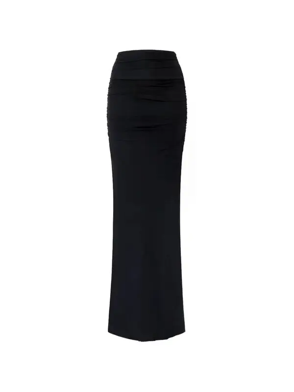 Elisabetta Franchi Ruched Maxi Skirt - Black