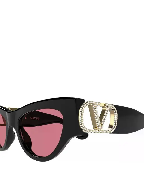 Valentino Garavani Vlogo Crystal-embellished Cat-eye Frame Sunglasses