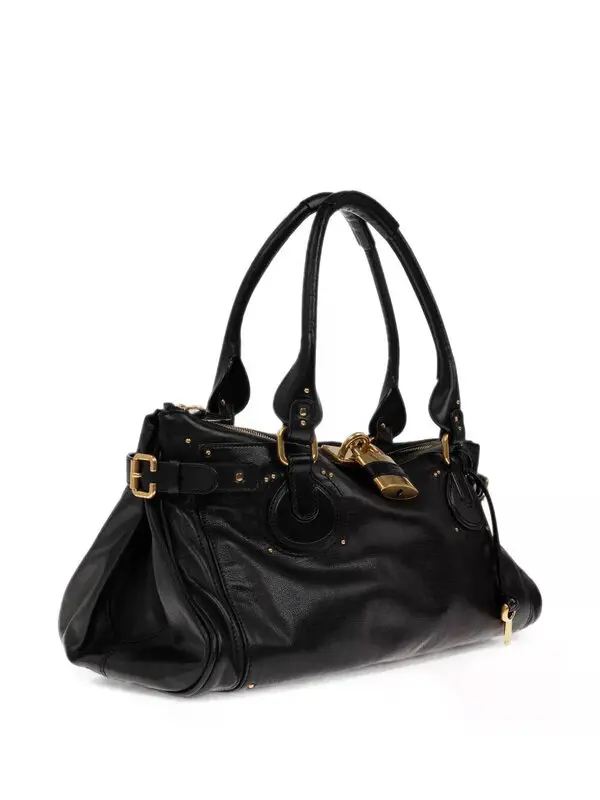 Chloé Xl Paddington Leather Tote Bag - Black
